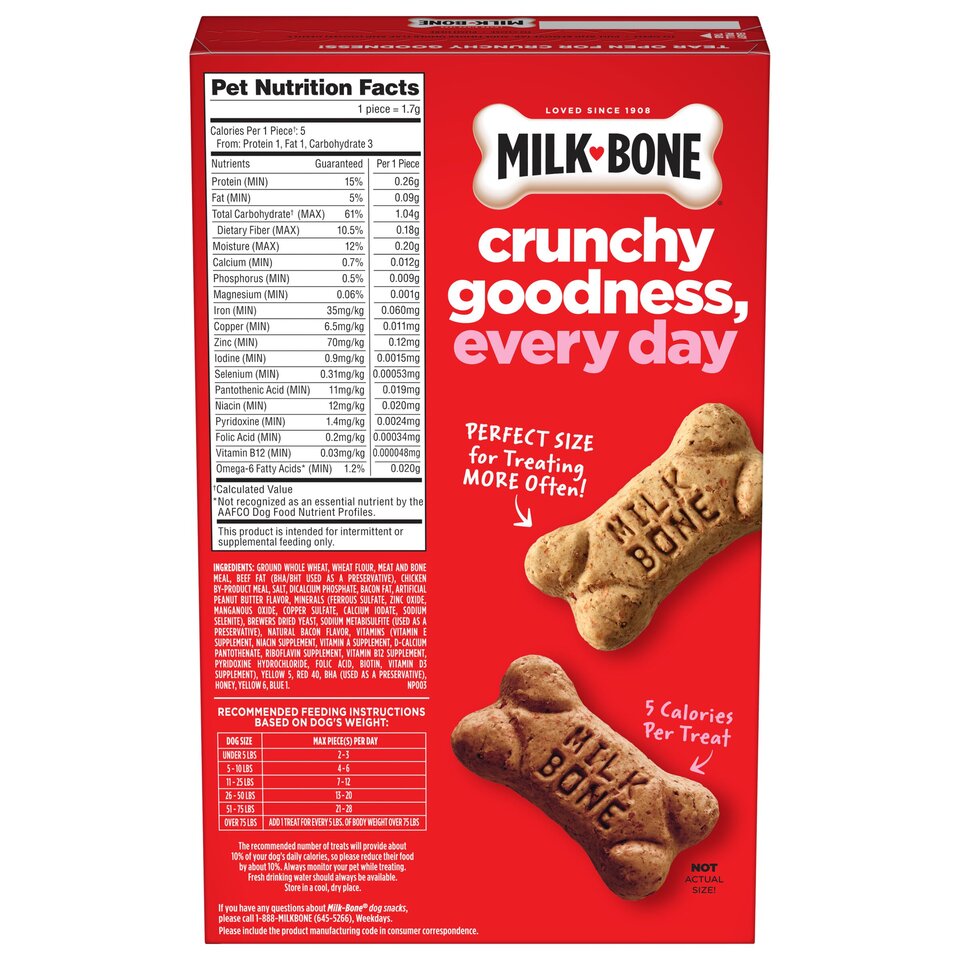 Peanut Butter Flavor Naturally & Artificially Flavored Mini Dog Biscuits